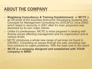 Supplier Profile Mcte | PPT