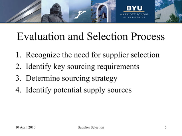 Supplier selection | PPT
