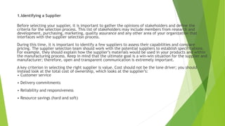 Supplier selection process | PPTX