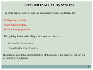 Suppliers selection in construction supply chain management | PPTX