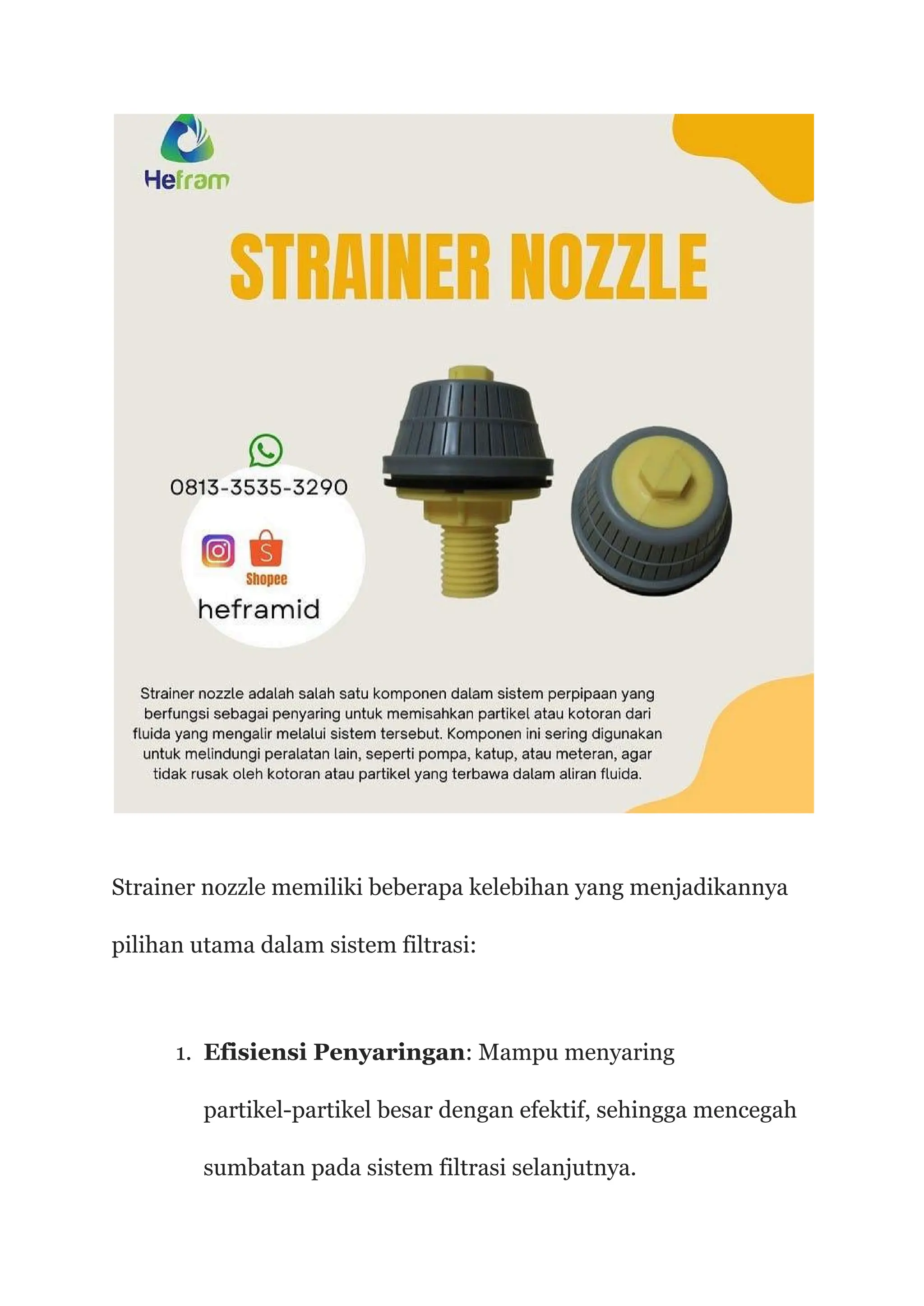 Supplier Strainer Nozzle_ Komponen Penting dalam Pengolahan Air _0813 ...
