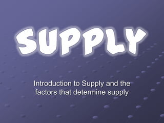 Supply | PPT