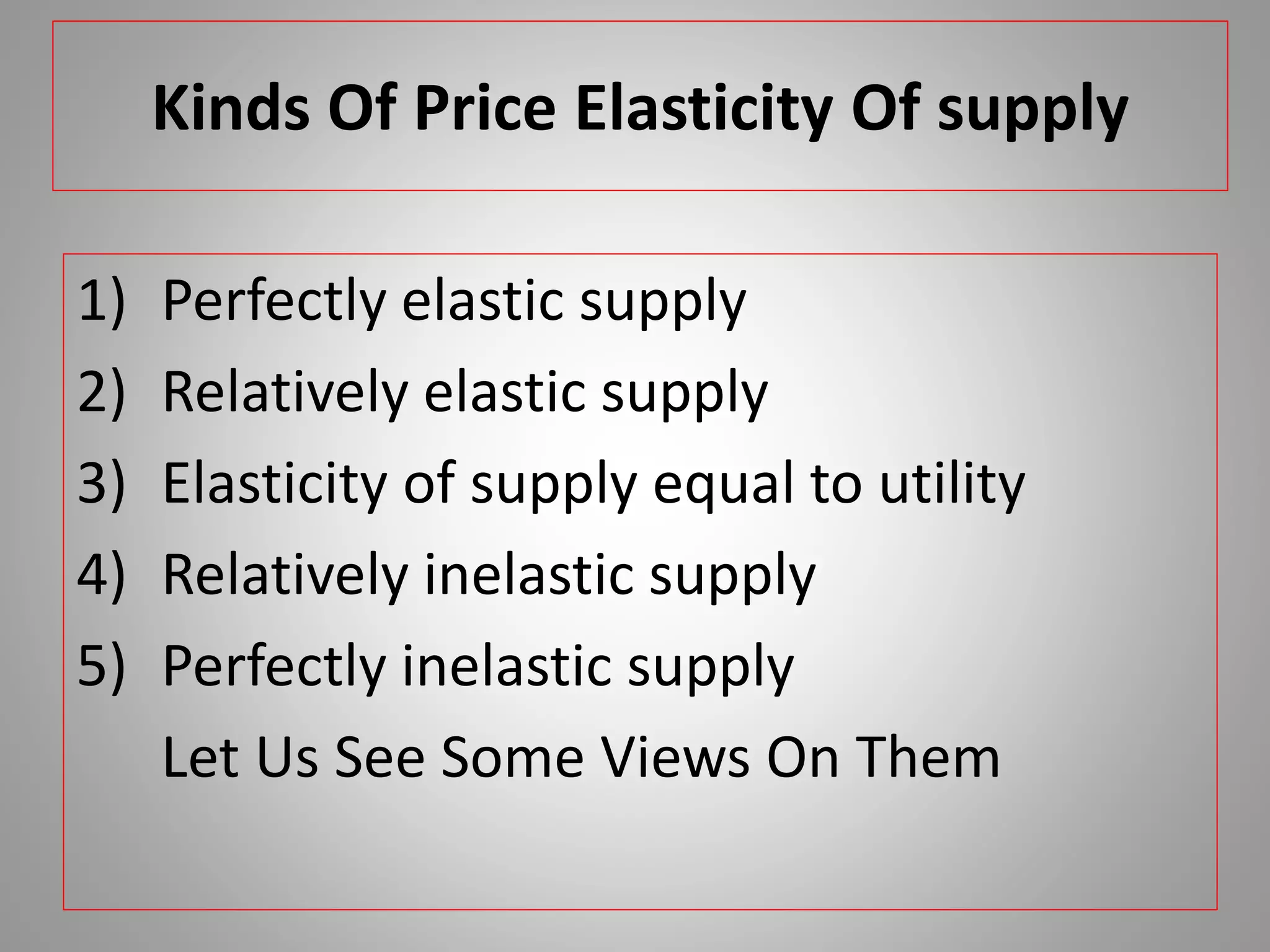 Supply & Elasticity of Supply. | PPTX