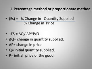 Supply & Elasticity of Supply. | PPT