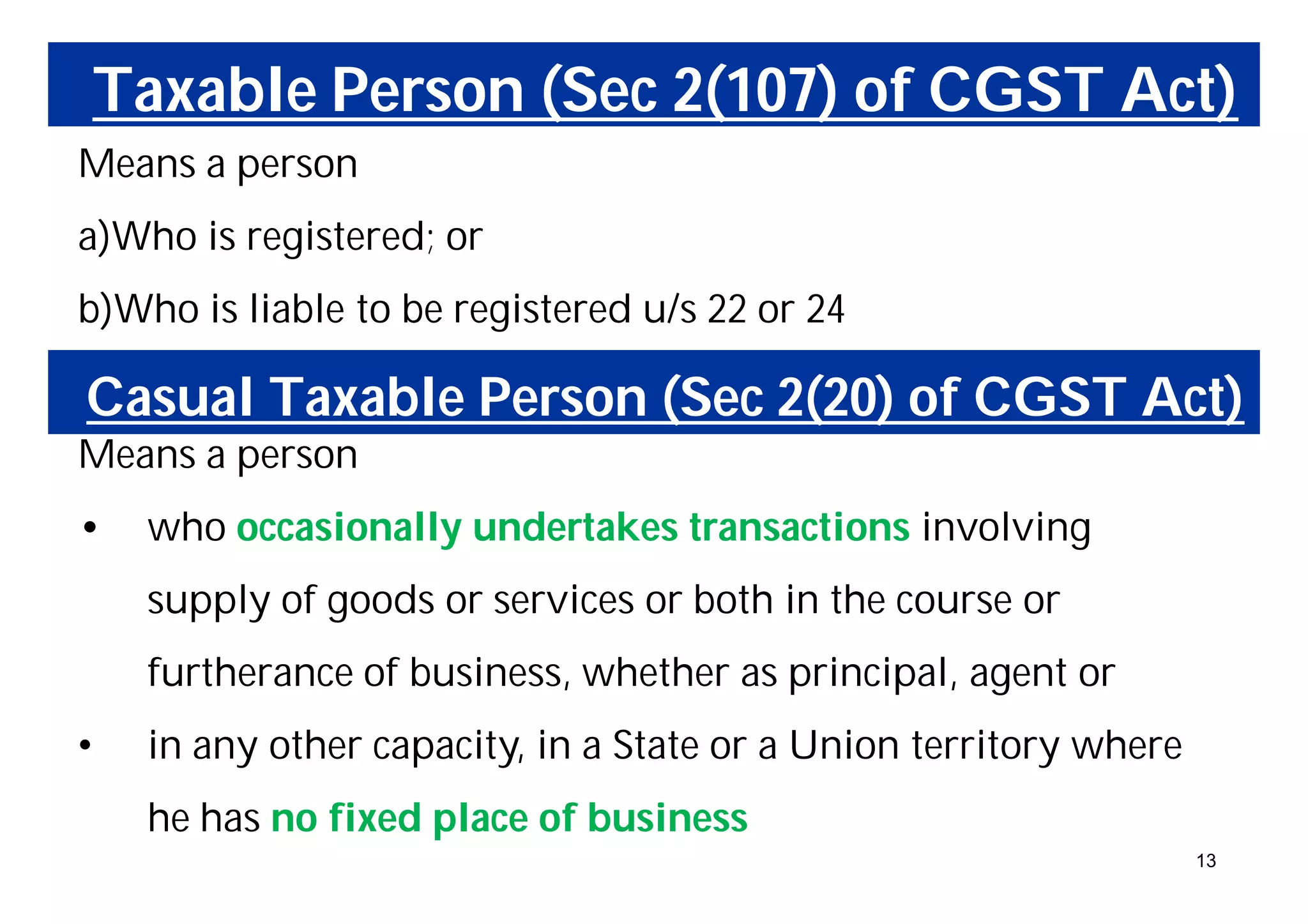 Supply under GST (goods and services tax) | PDF