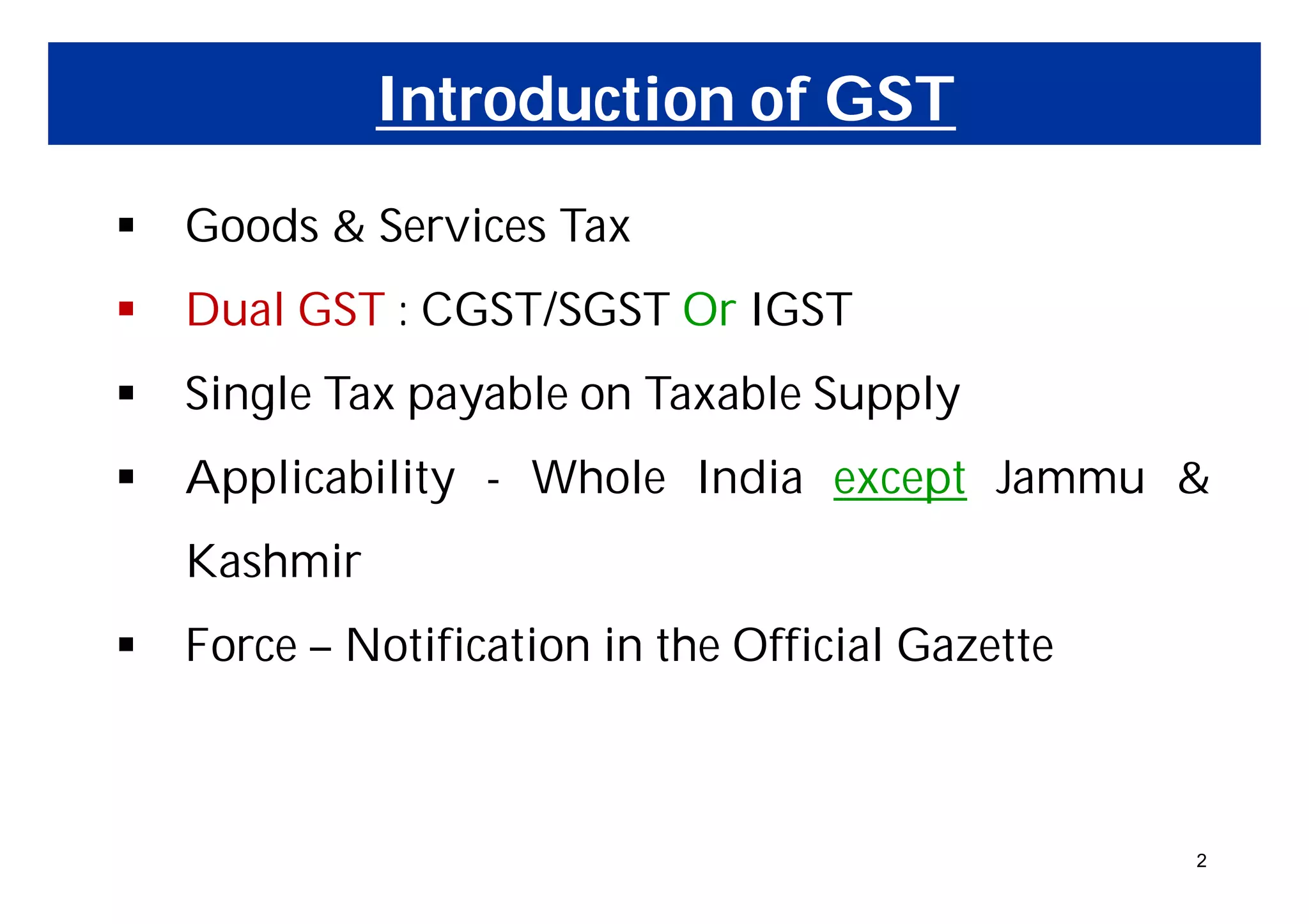 Supply under GST (goods and services tax) | PDF