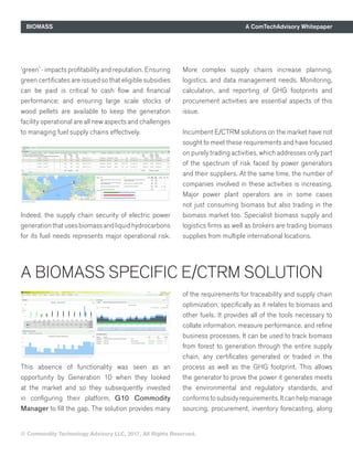 Supply Chain Challenges: BIOMASS | PDF