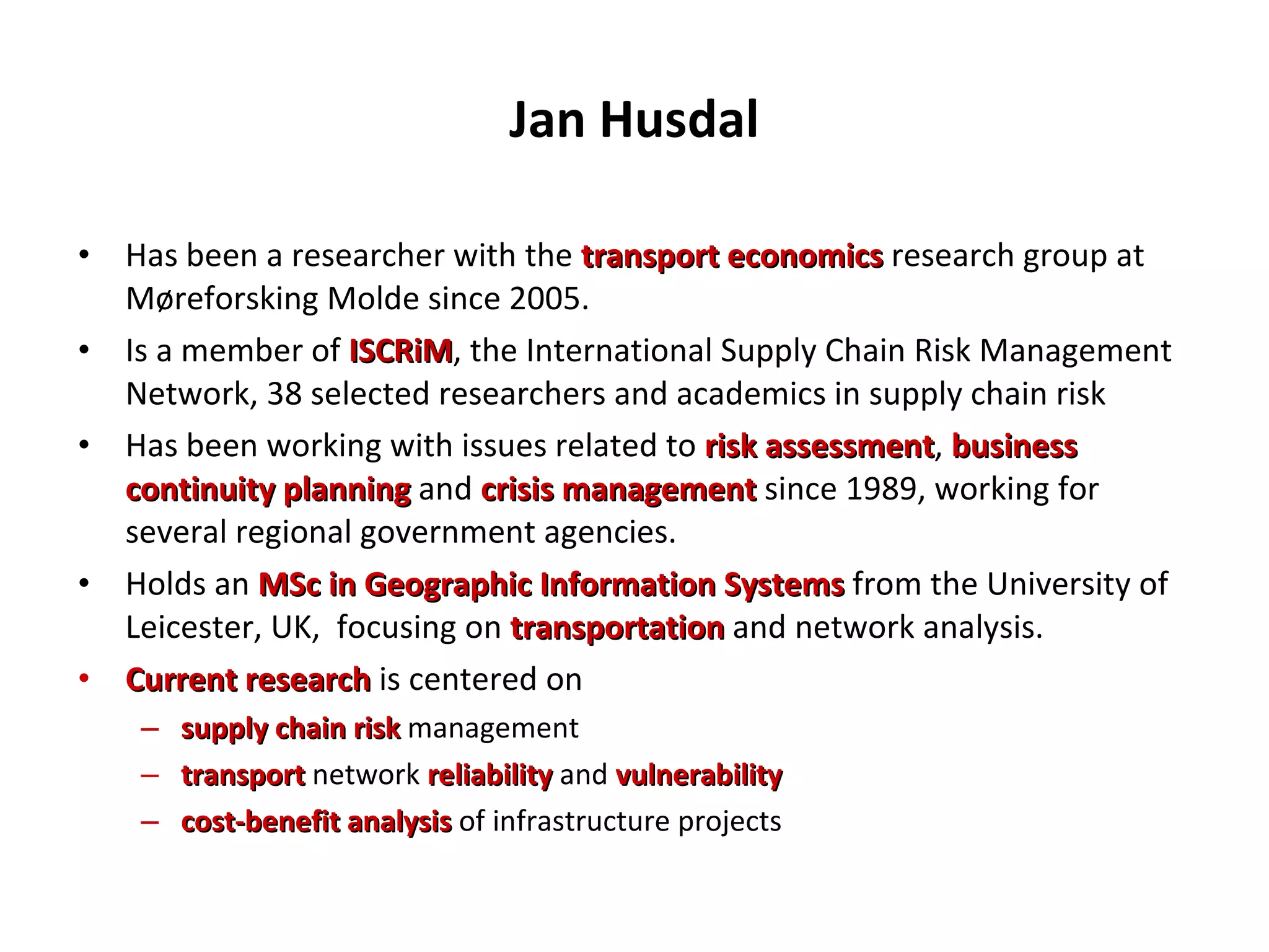 Supply chain-risk-2011 | PPT