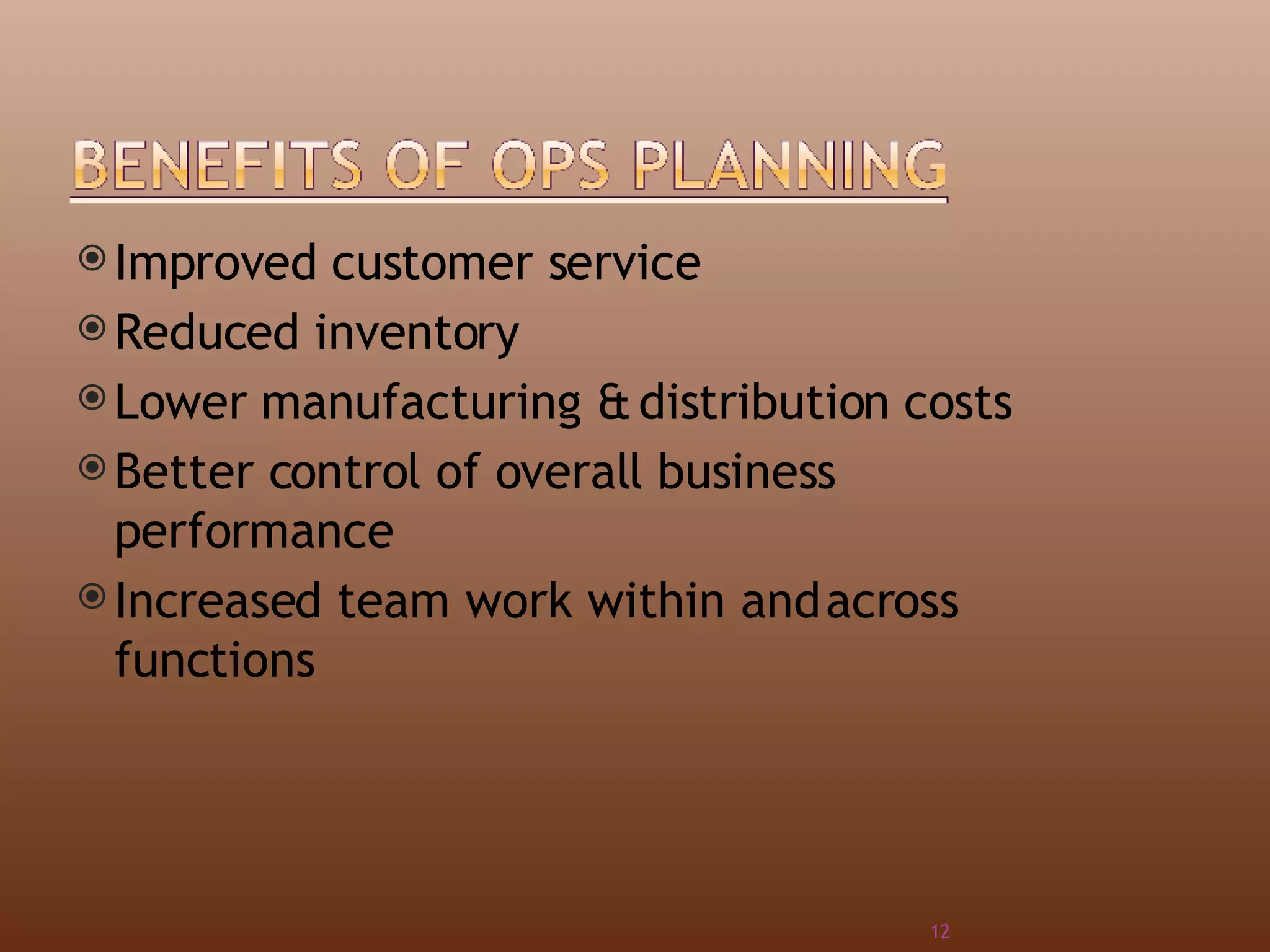 Supply Chain Synchronisation For Effective Operations Planning Revised