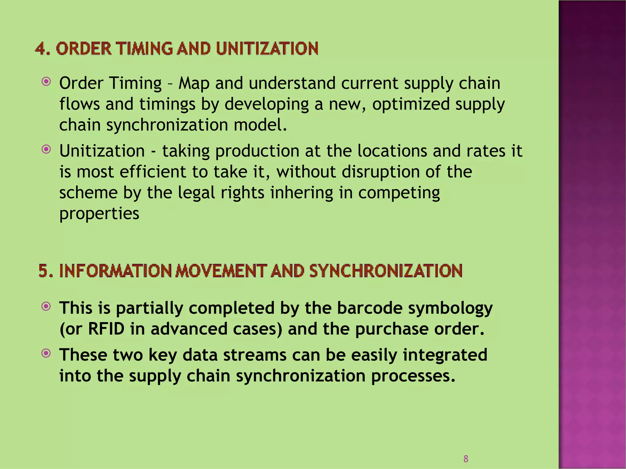 Supply Chain Synchronisation For Effective Operations Planning Revised