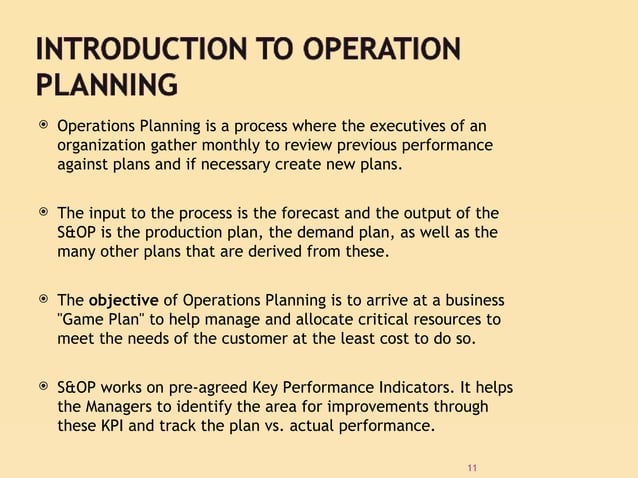 Supply Chain Synchronisation For Effective Operations Planning Revised