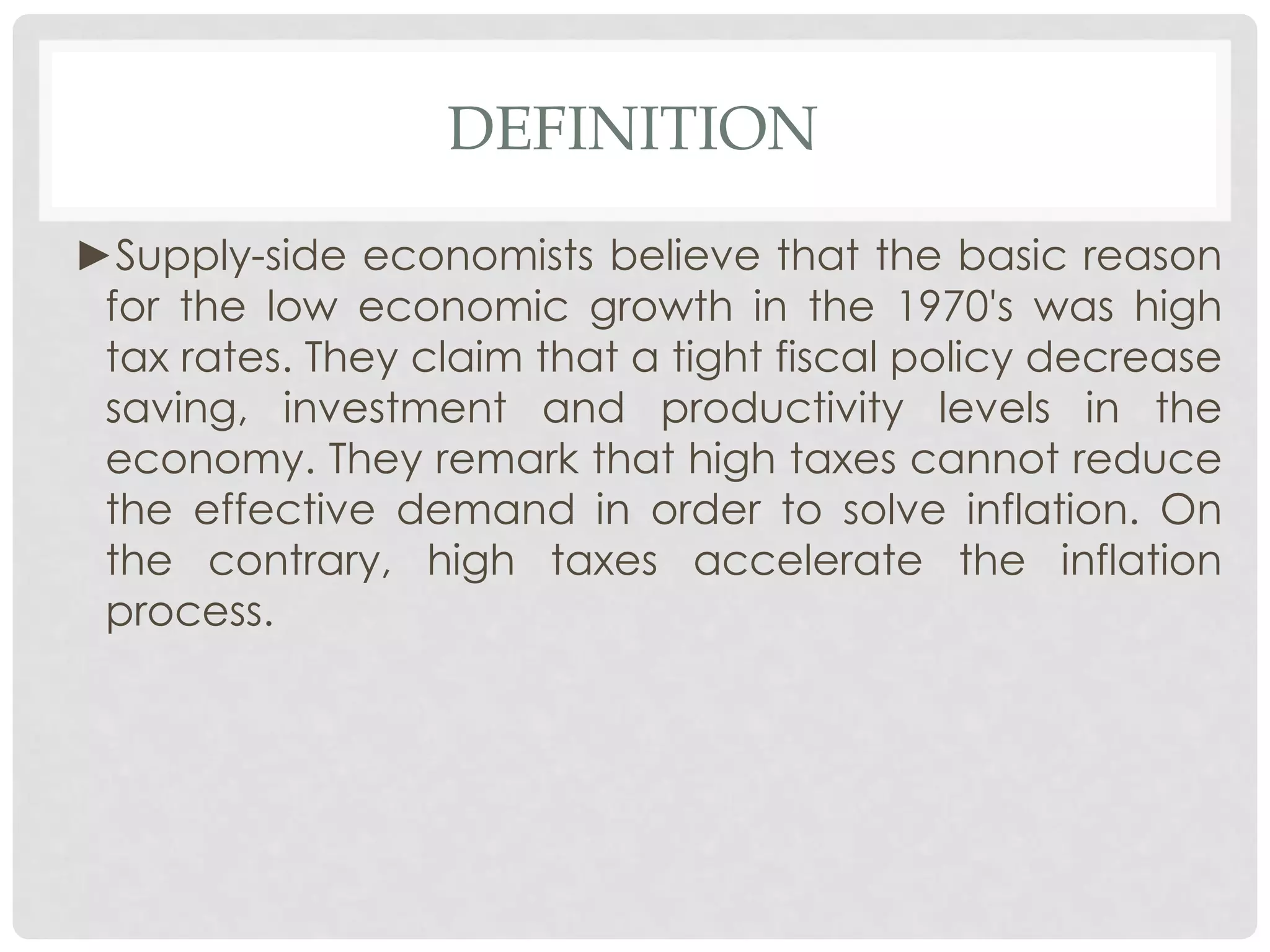 Supply-Side Economics | PDF