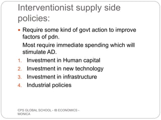 Supply side policies - IB Economics | PPTX