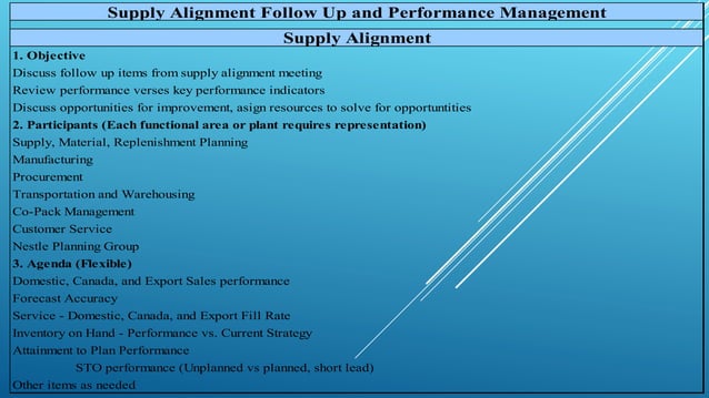 Supply Alignment Objectives - Process Overview | PPTX | Logistics ...