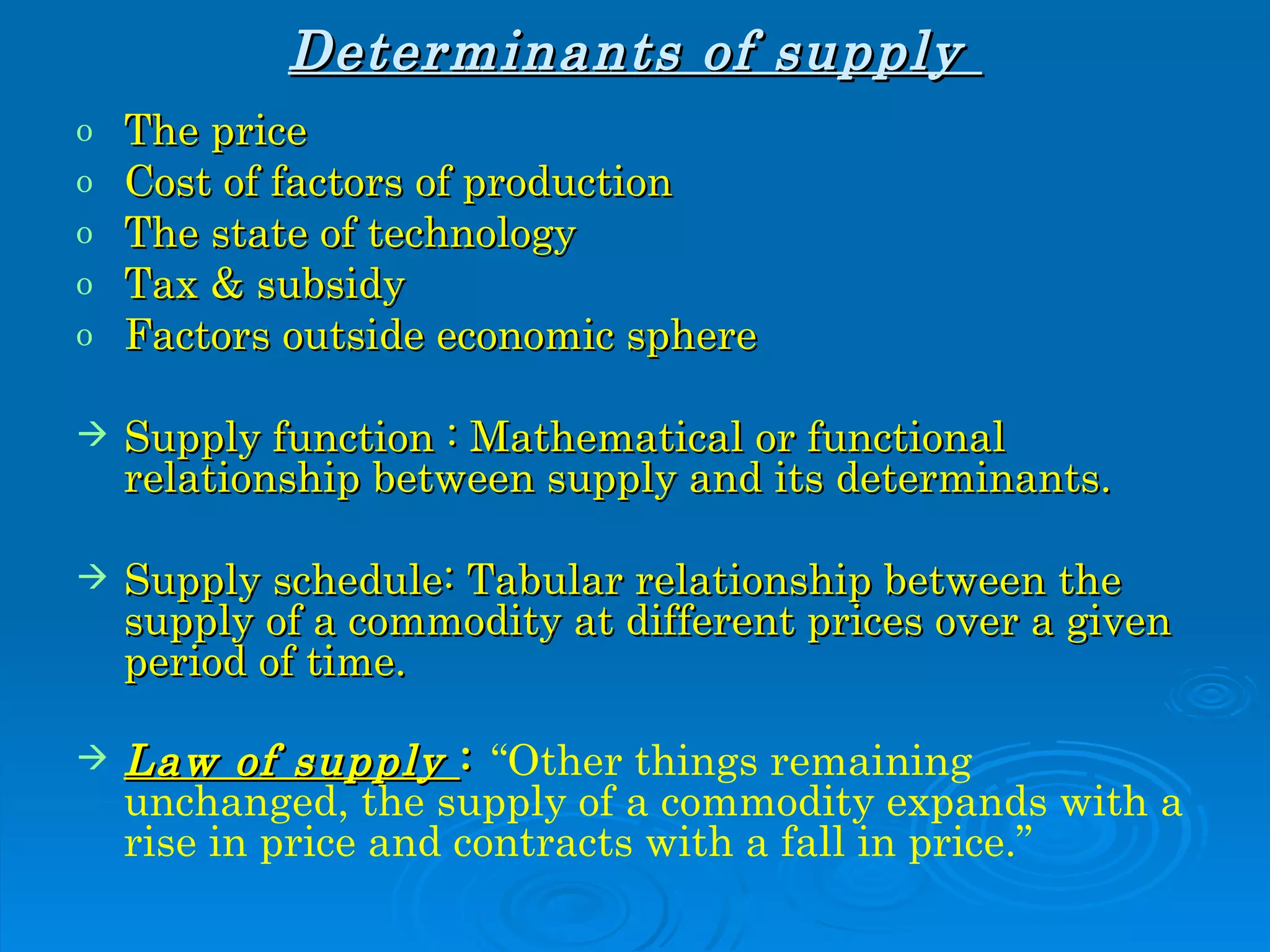 Supply Analysis | PPT