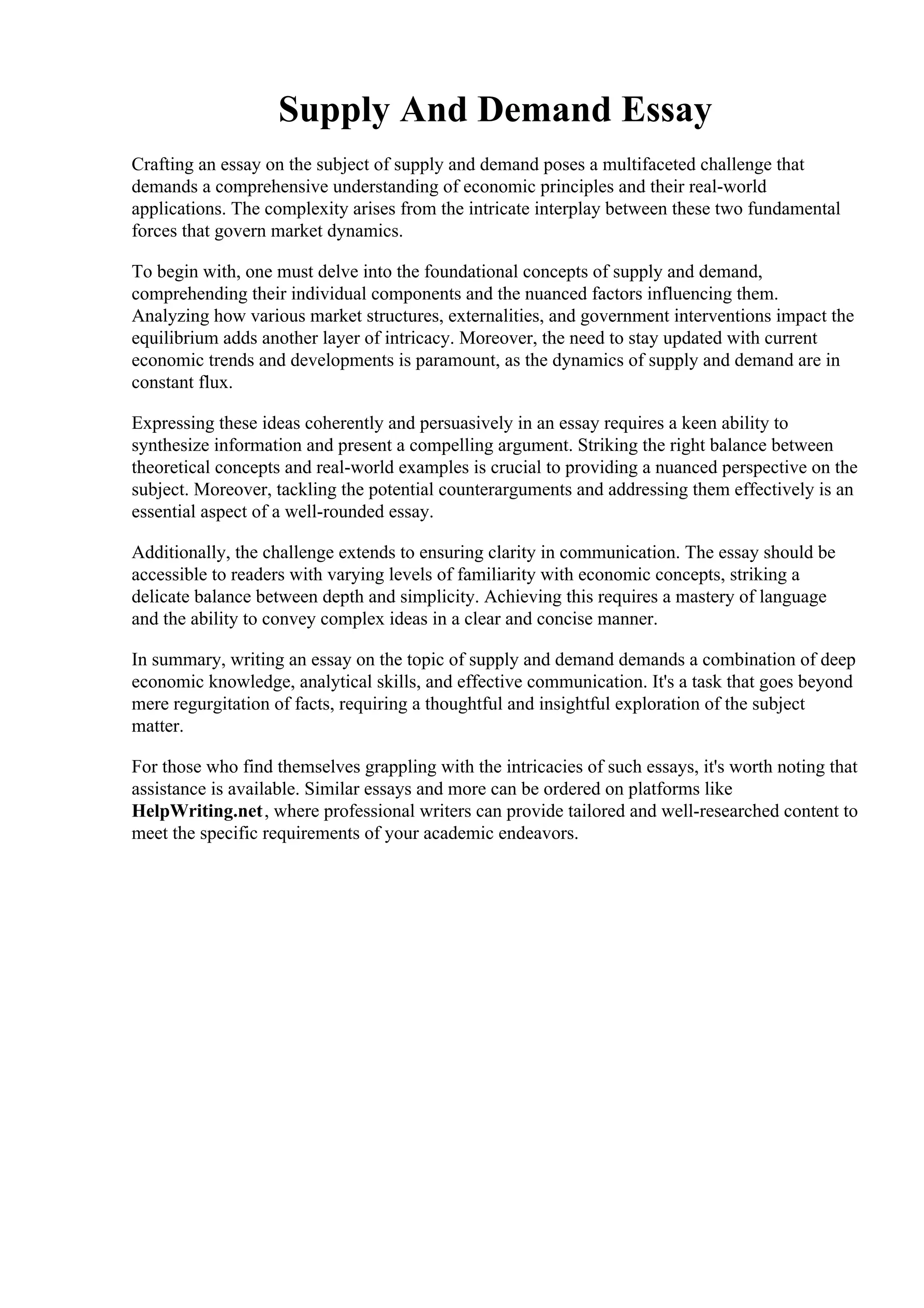 Supply And Demand Essay.pdf