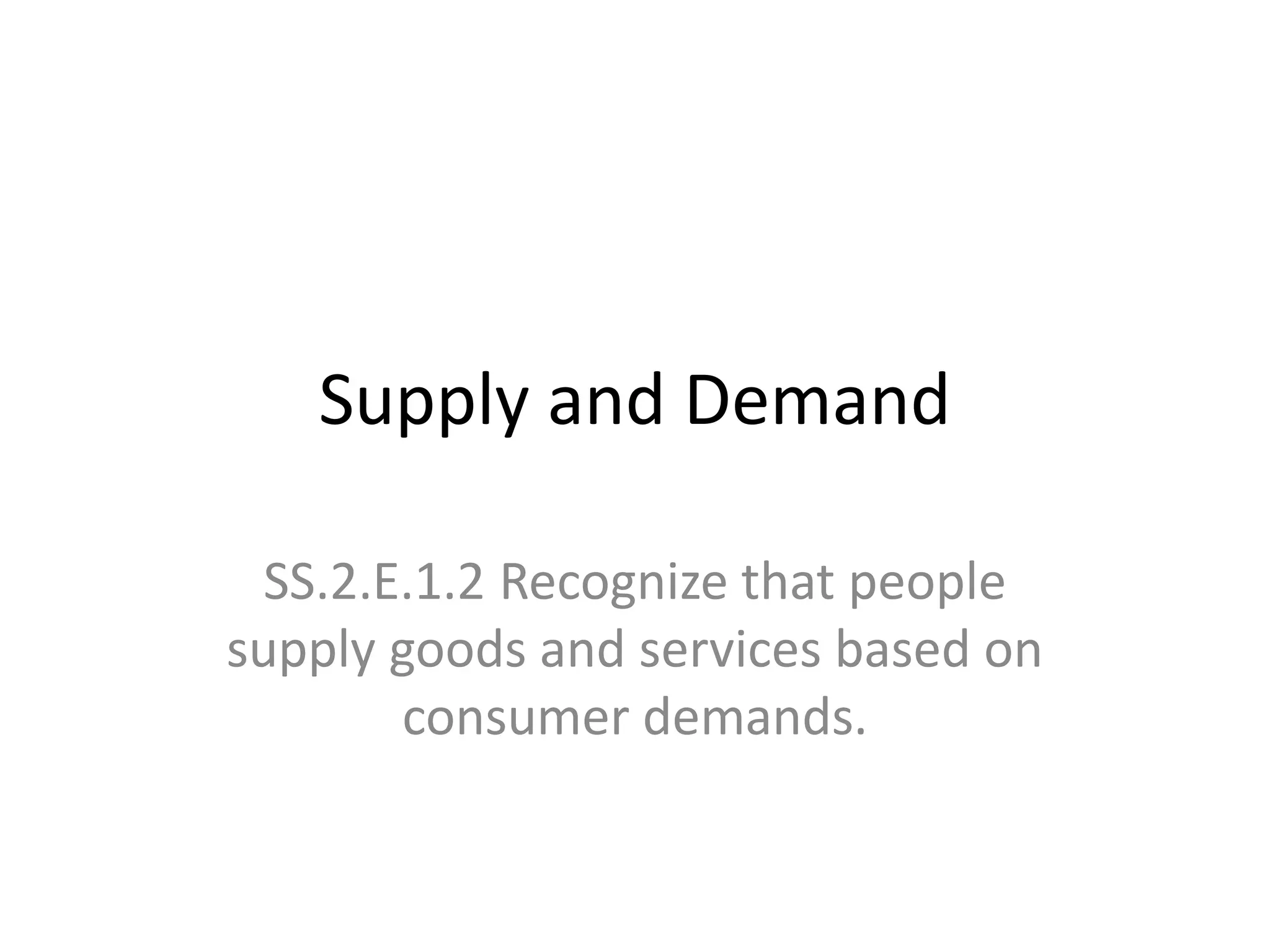 Supply and demand | PPT