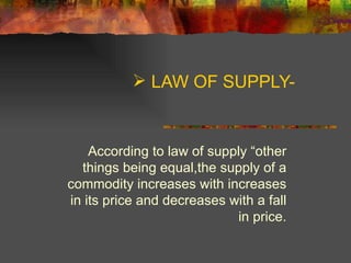 Supply and elasticity of supply | PPT