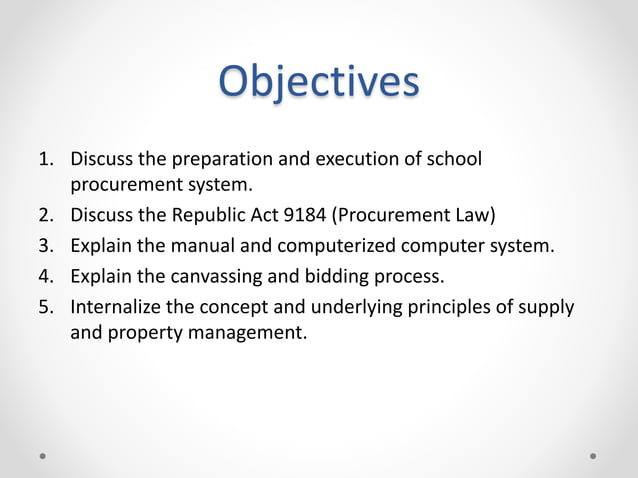 Supply and property management | PPTX