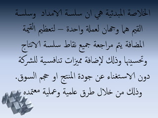 Supply and value chain arabic english | PPTX