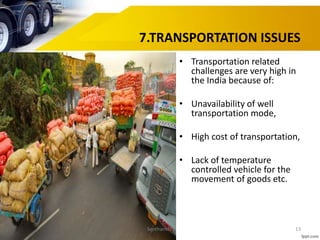 SUPPLY CHAIN MANAGEMENT CHALLENGES-FRUITS AND VEGETABLES | PPTX
