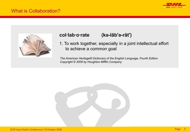 Supply chain & customer collaboration dhl exel sc (15 oct08) | PPTX ...