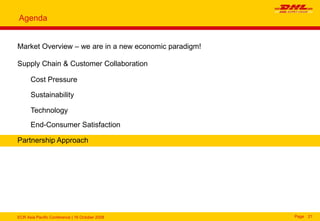 Supply chain & customer collaboration dhl exel sc (15 oct08) | PPTX ...