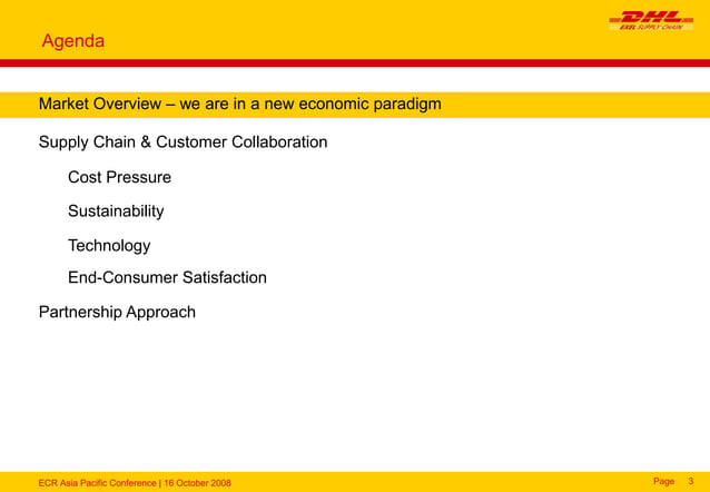 Supply chain & customer collaboration dhl exel sc (15 oct08) | PPTX ...