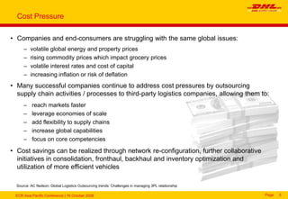 Supply chain & customer collaboration dhl exel sc (15 oct08) | PPTX