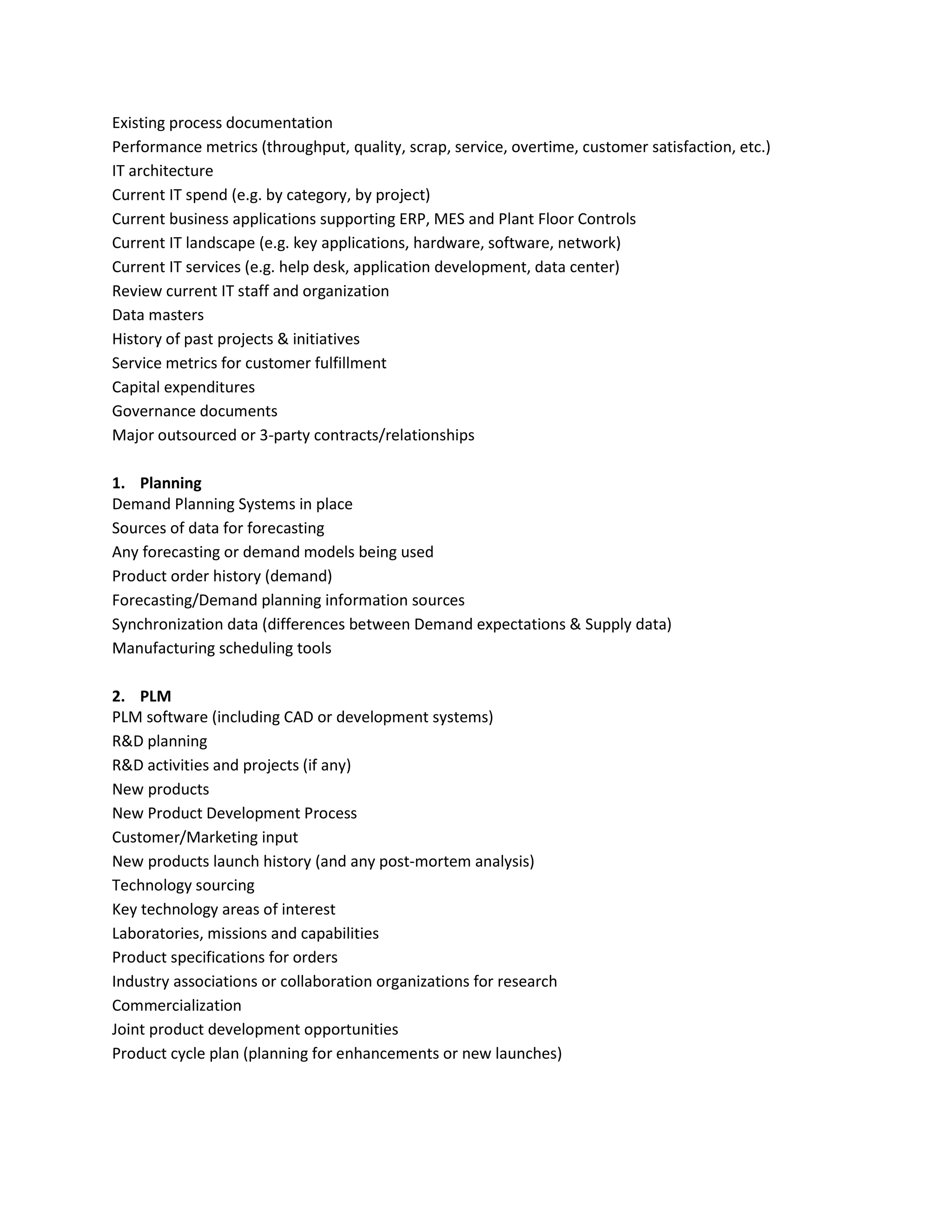 Supply Chain Data Requests (Sources) | PDF