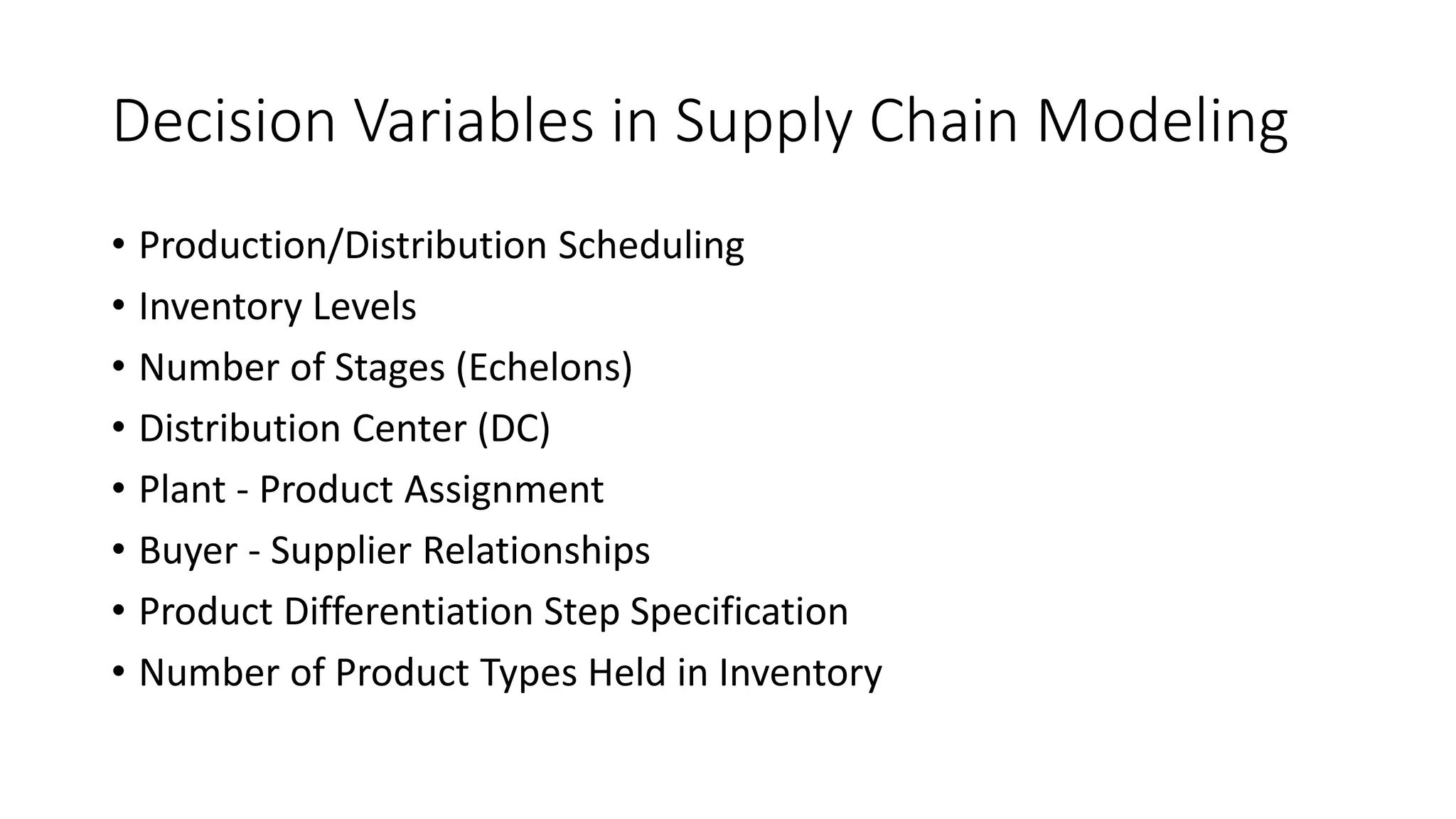 Supply chain design and analysis | PPTX | Logistics | Business