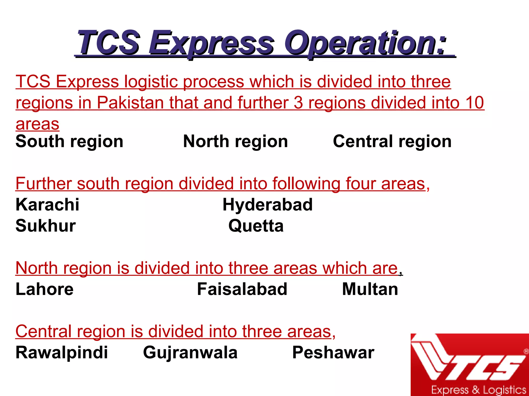 Supply chain final presentation on TCS | PPT