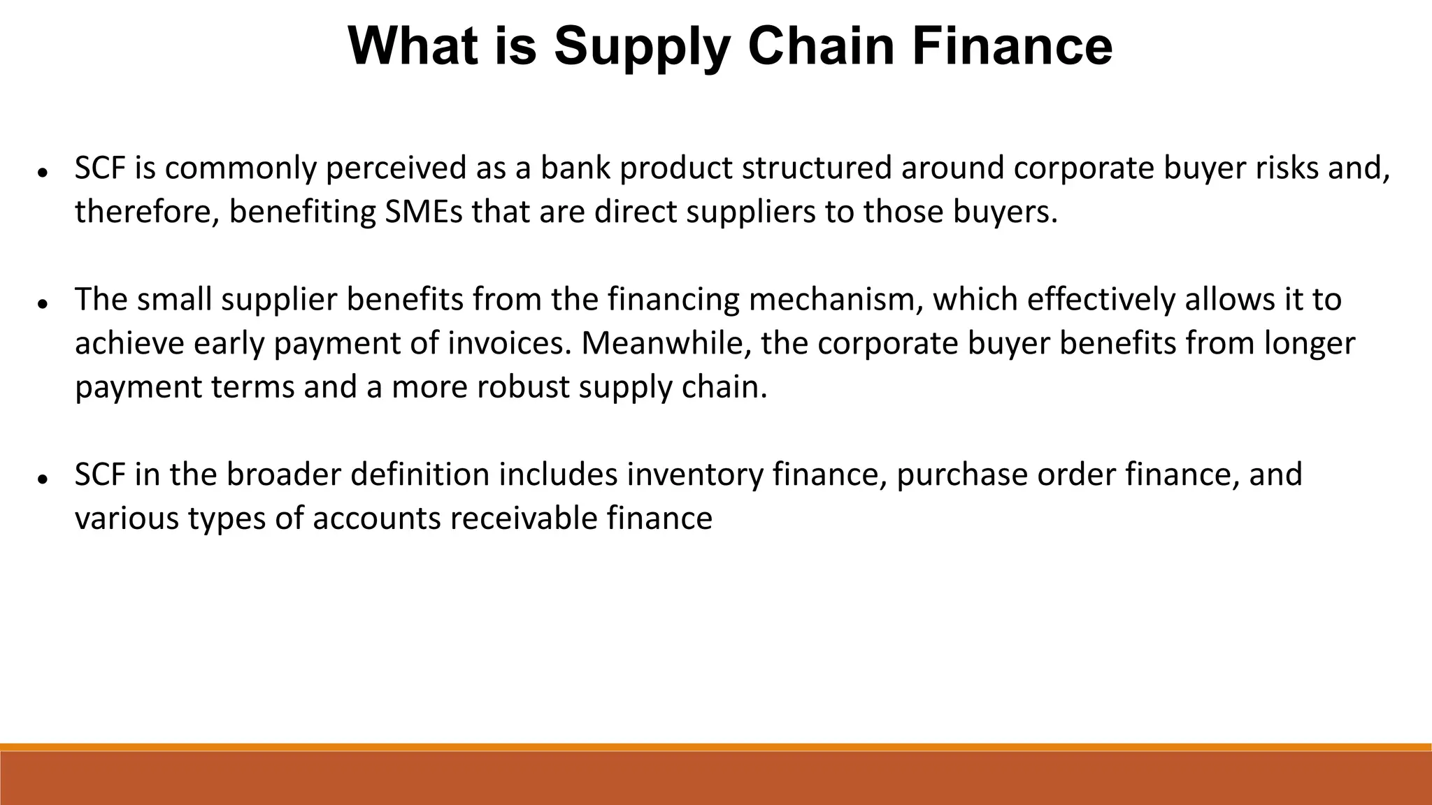 Supply Chain Finance presentation on supply chain finance | PPT