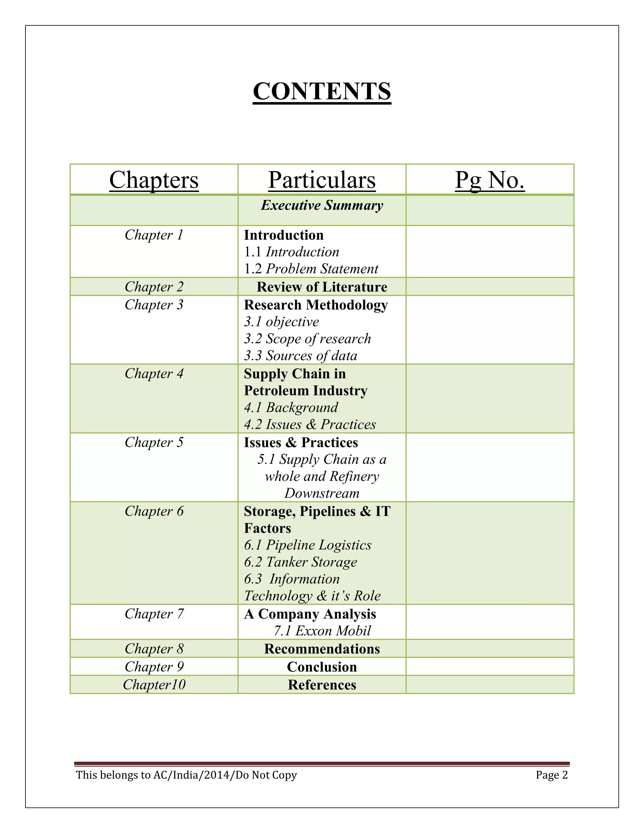 Supply chain for a petroleum industry refinery downstream dissertation ac | PDF