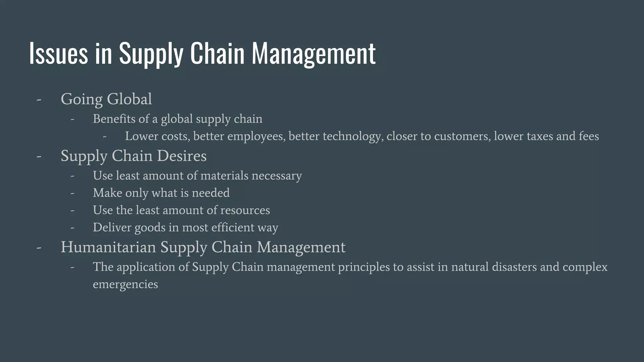 Supply Chain Foundations | PPT