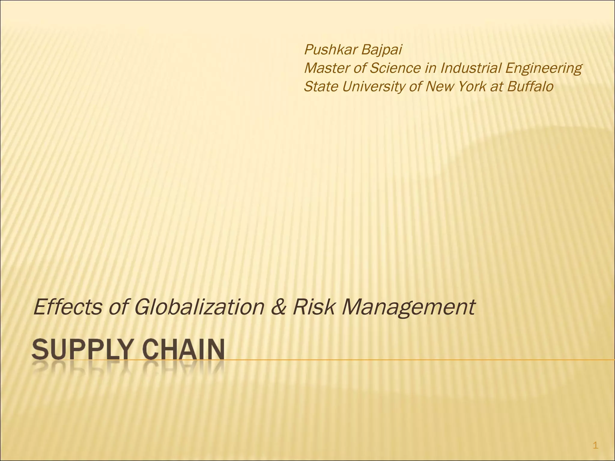 Supply Chain Globalization | PPT