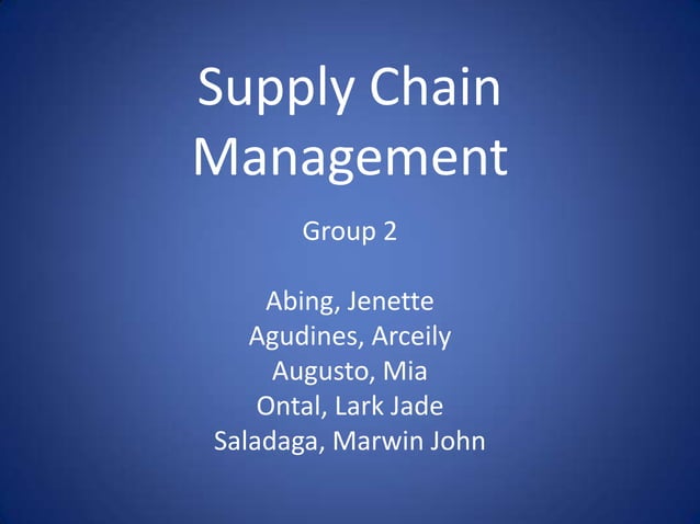 Supply chain of paraffin | PPT