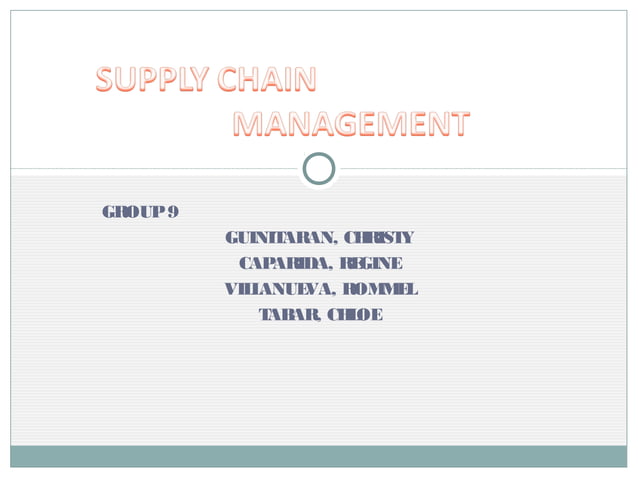 Supply chain of lechon | PPT