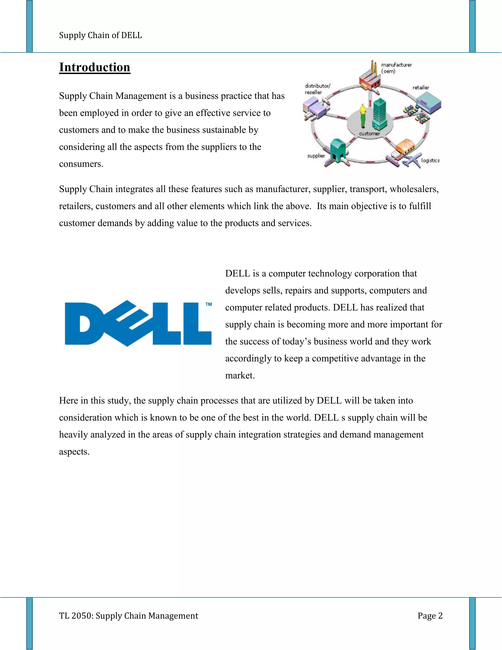 Supply chain of DELL | PDF