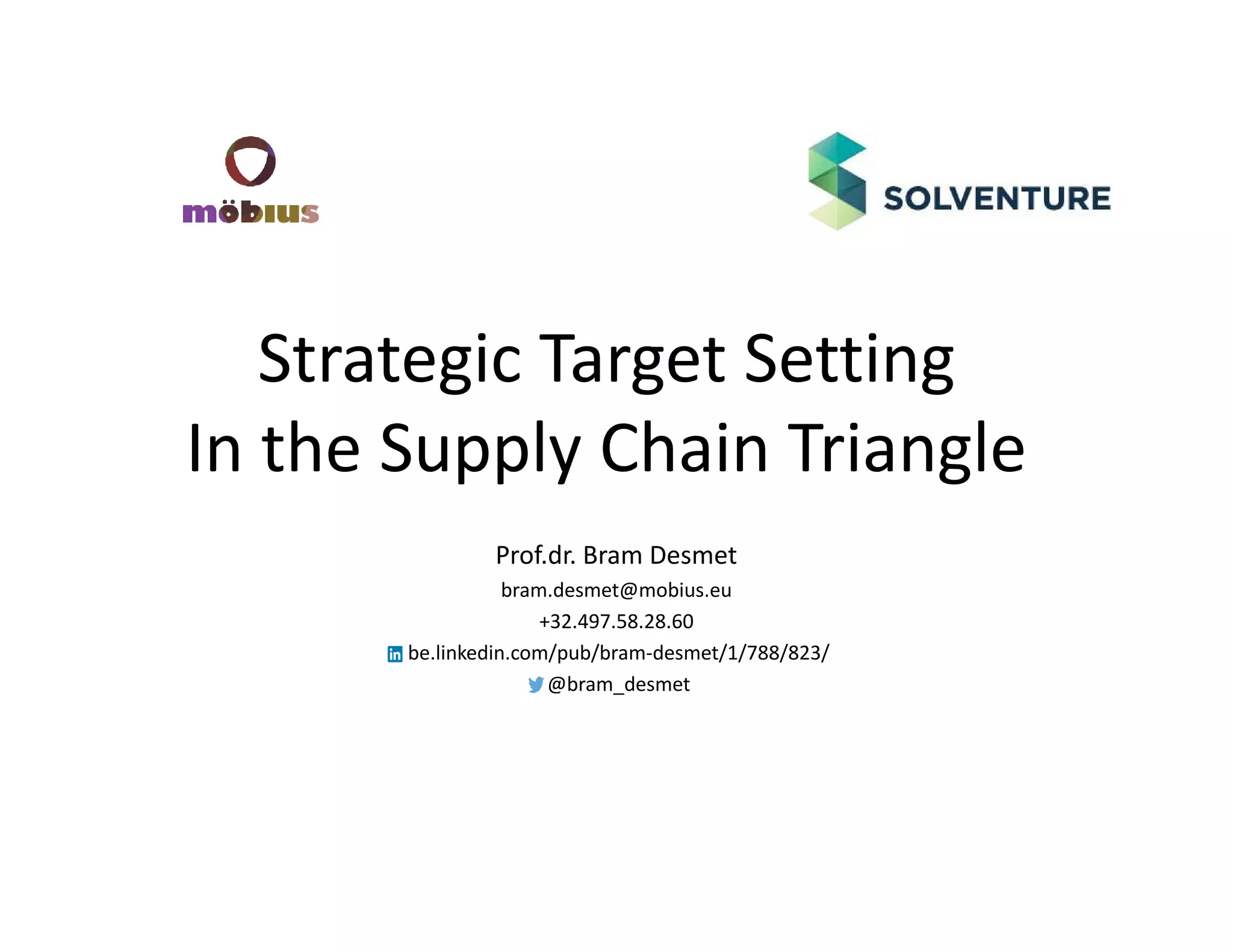 Supply chain innovations 2016 - strategic target setting in the supply ...