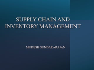 SupplyChain_Inventory Manageme-hospital managemntnt | PPTX | Pharmaceutical Industry | Industries