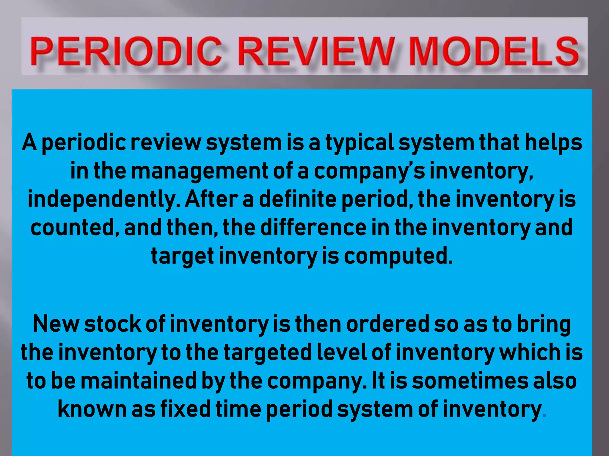 supply chain inventory management -UNIT 2 INVENTORY MODELS.pptx