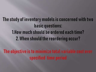 supply chain inventory management -UNIT 2 INVENTORY MODELS.pptx