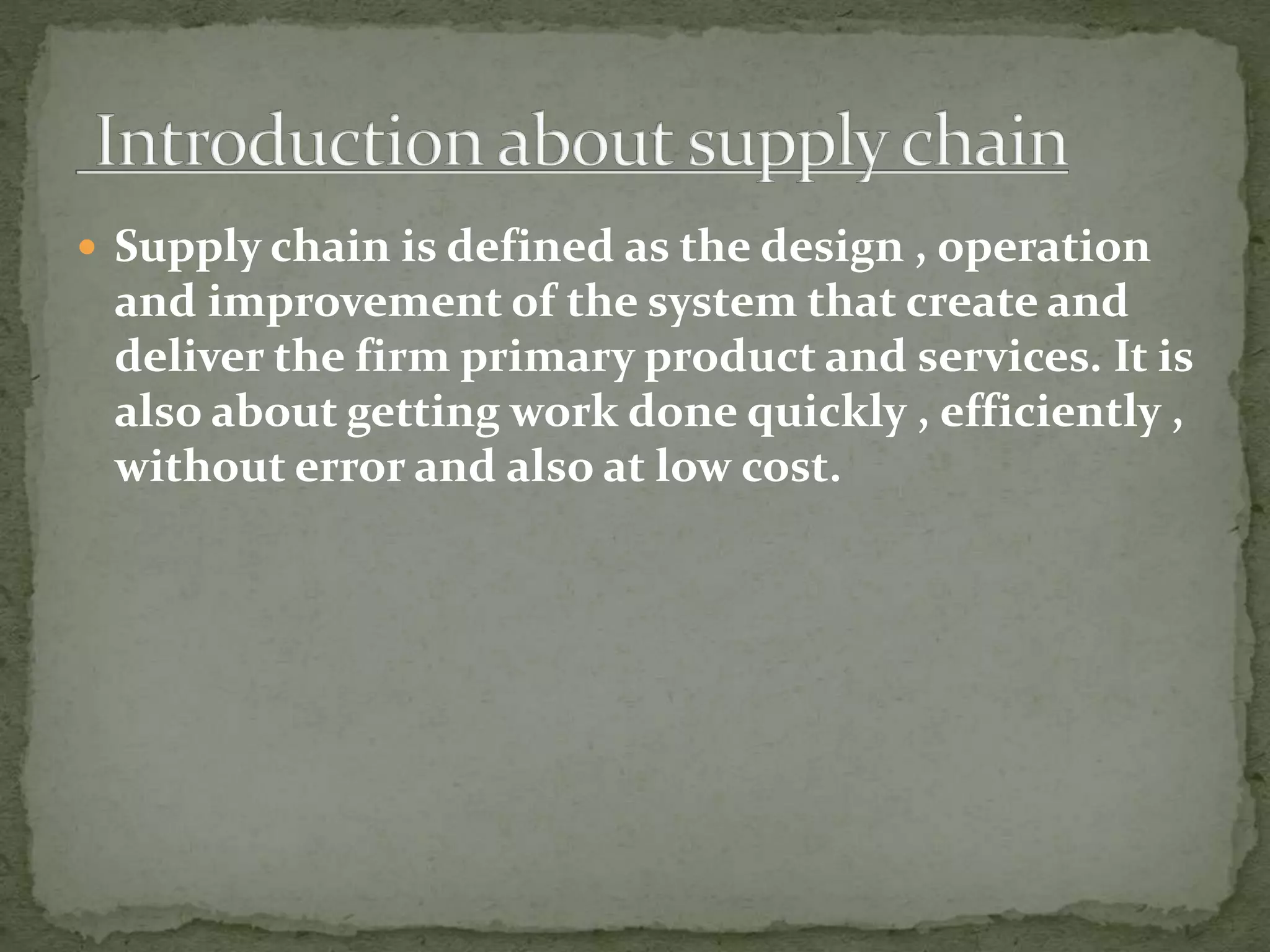 Supply chain issue project ppt | PPT