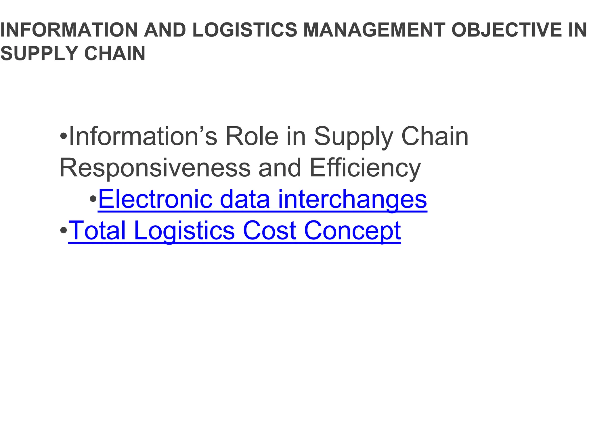Supply chain & logistics management | PPTX