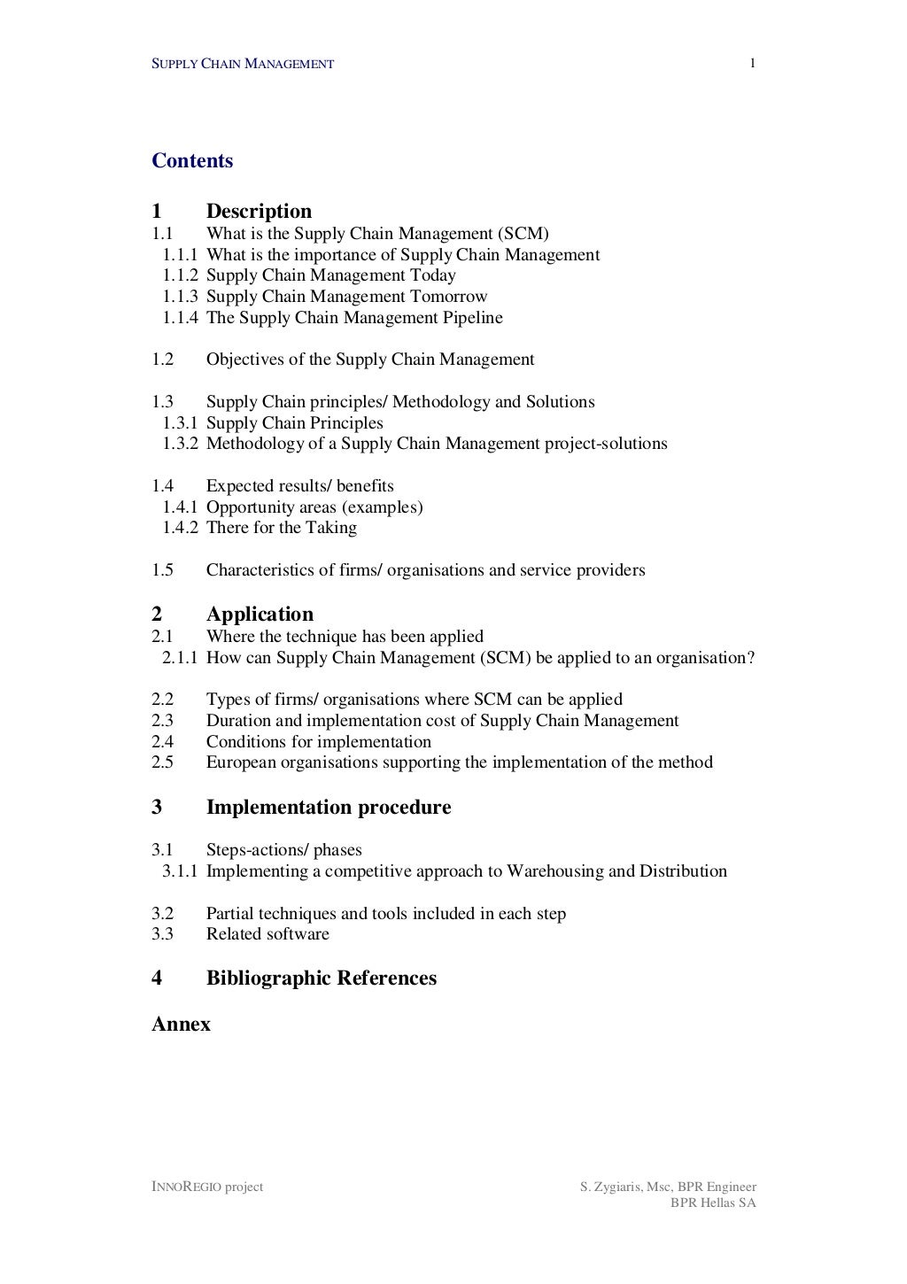 Supply chain management