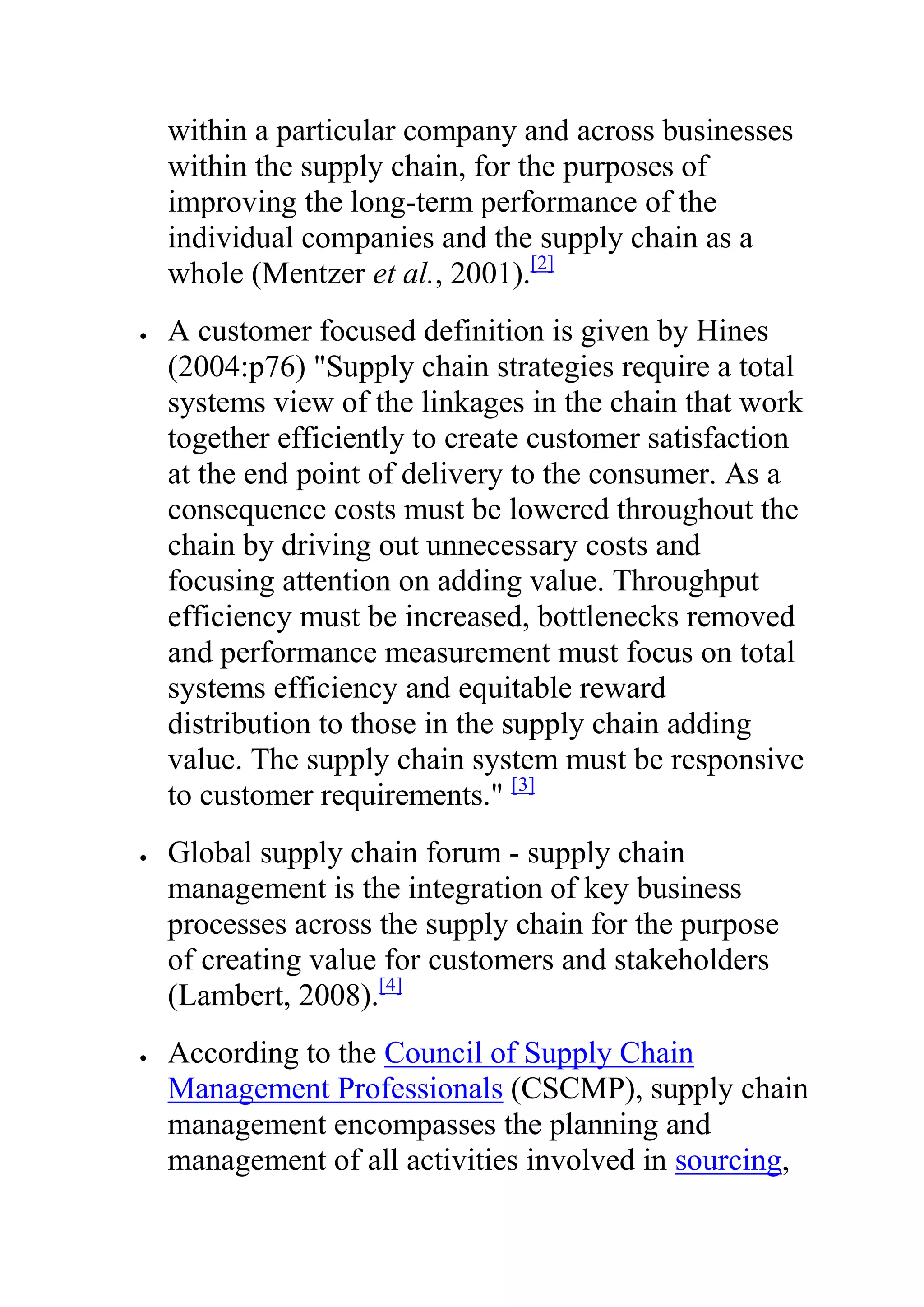 Supply chain management | DOCX