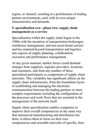 Supply chain management | DOCX | Logistics and Transportation Industry | Industries