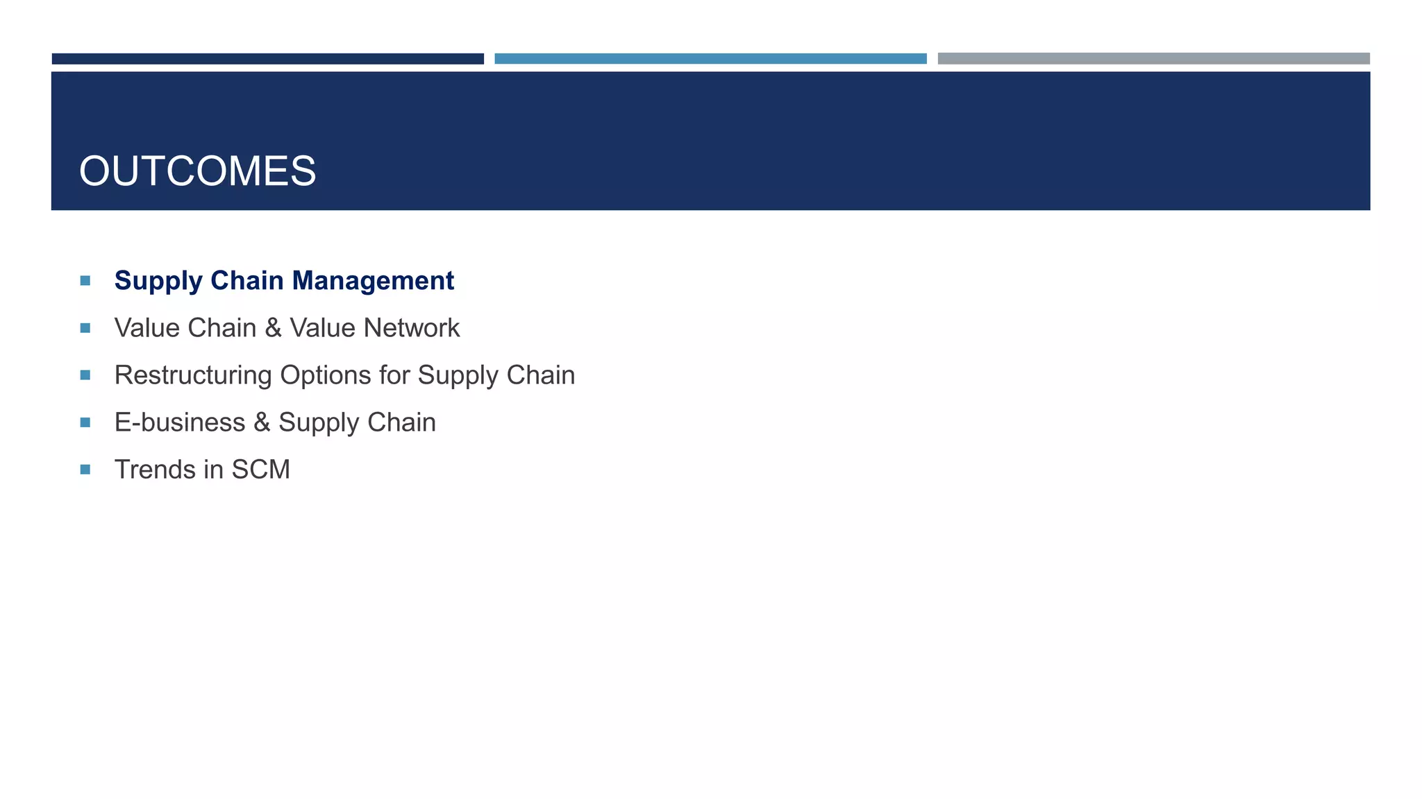Supply chain management | PPTX