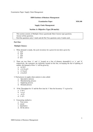 Supply chain management | DOC